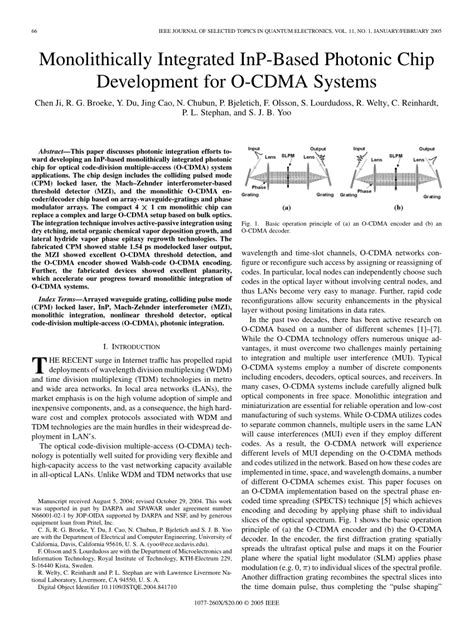 Pdf Monolithically Integrated Inp Based Photonic Chip Development For