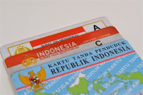 Old Sim A Model New Sim C Or Smart Sim Driving License And Ktp Residential Card Editorial