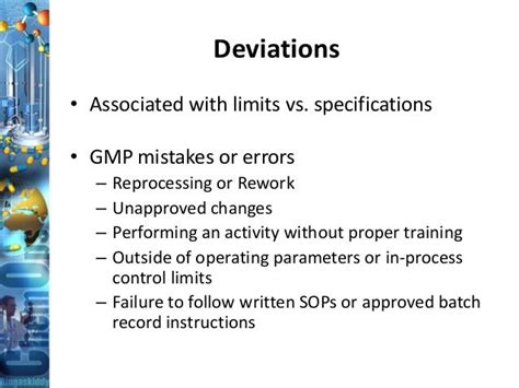 Gmp Training Handling Of Deviation