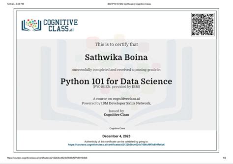 Hello Connections 🌟excited To Share My Latest Achievement In The Stream Of Python For Data
