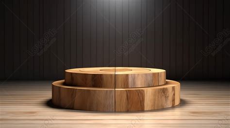 원형 디자인 유기 목재 연단의 놀라운 3d 렌더링 연단 배경 놀라 배경 원형 배경 이미지 Hd 연단 놀라 원형 배경 사진 무료 다운로드 Lovepik