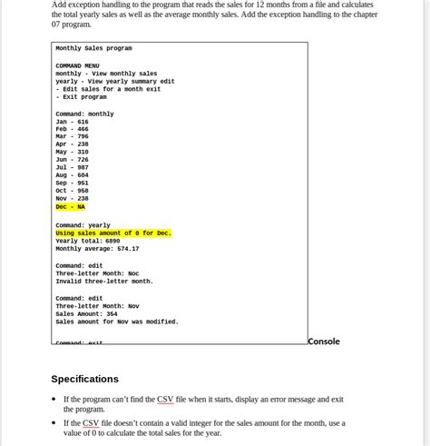 Solved Add Exception Handling To The Program That Reads The