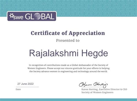 Rajalakshmi Hegde On Linkedin Swe Womenengineers