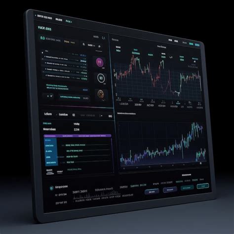 Premium Ai Image Trading Chart On Screen Monitor