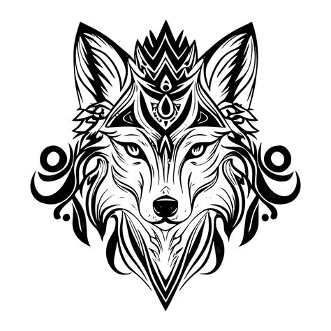 Premium Vector Angry Wolf Head Tribal Tatoo