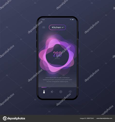 Dashboard Ui And Ux Kit Control Center Design Temperature Control In The Room Stock Vector