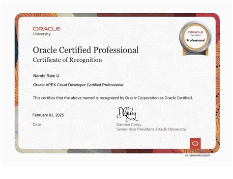 Oracle Oracleapex Prowessiq Oci Oraclecloud Lowcode Nambi Ram