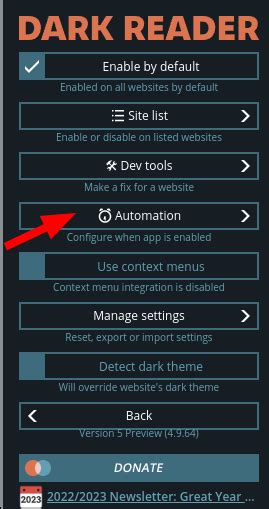 How To Automatically Toggle The Dark Reader Chrome Plugin Stack Overflow