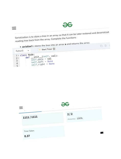 Day 94 Of My 160 Days Of Dsa Challenge With Geeksforgeeks 🚀 Tackled The Serialize And