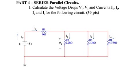 Solved PART SERIES Parallel Circuits Calculate The Chegg