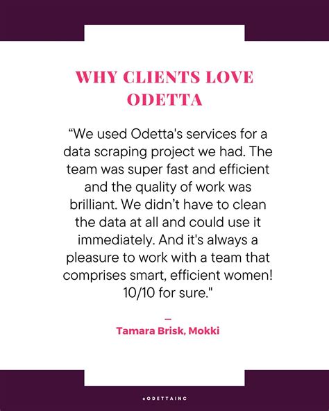 Odetta Inc On Linkedin Clienttestimonial Datascraping