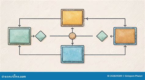 Effortless Flowchart Template A Minimalist Handdrawn Diagram For Visualizing Business Processes