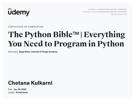 chetana kulkarni on linkedin pythonprogramming certificationachieved thepythonbible