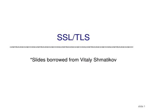Ppt Ssl Tls Powerpoint Presentation Free Download Id 9407239