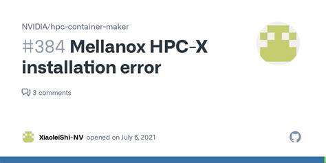 Mellanox Hpc X Installation Error Issue Nvidia Hpc Container Maker Github