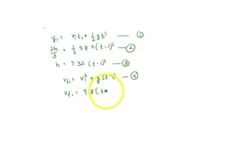 solved 1 an object is dropped from a roof of a building of height h