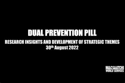 Dual Prevention Pill Research Insights And Development Of Strategic Themes Prepwatch