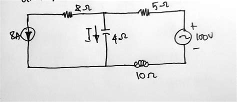 solved determine the current i at the 4 ohm capacitor using mesh