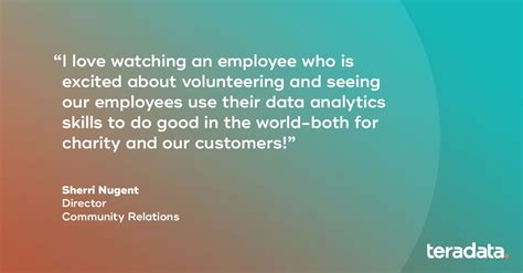 Teradata On Linkedin Were Doing Good Not Just Through Data But Through Hands On Volunteering