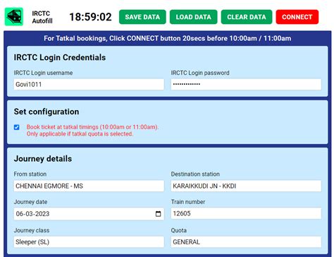 Github Itsmevaibhavirctcautofillextension Tatkal Autofill Tool