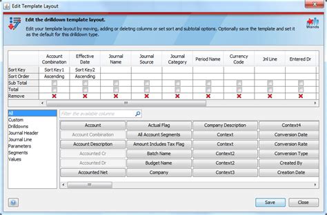 wands oracle 5 7 edit template layout