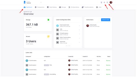 Management Keboola User Documentation