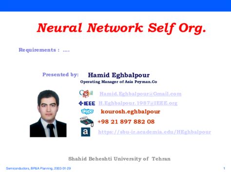 Ppt Artificial Neural Network Lecture Section 3 Self Organizing
