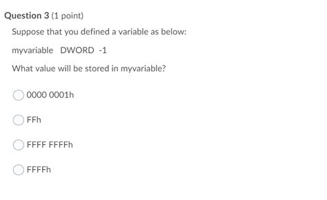 Solved Question 3 1 Point Suppose That You Defined A