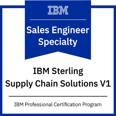 IBM Sterling Supply Chain Solutions V Sales Engineer Specialty Credly