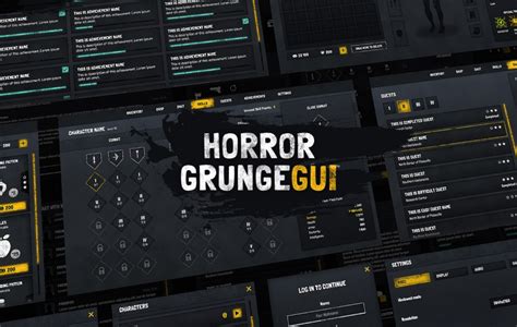 Horror Grunge Dark Gui Ui Kit