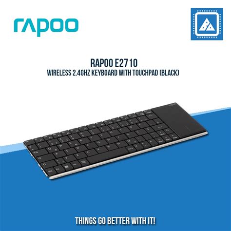 Rapoo E2710 Wireless 2 4ghz Keyboard With Touchpad Black Bluearm Computer Store