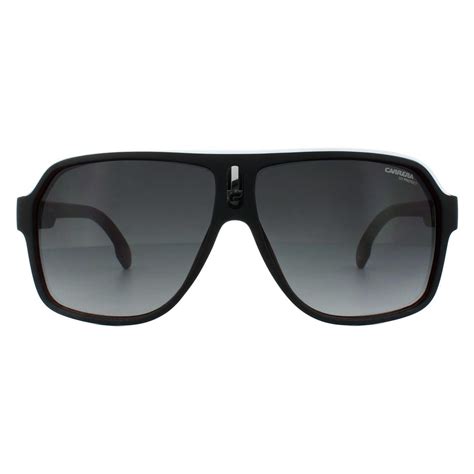 Carrera Sunglasses 1001s Blx 9o Black White Red Dark Grey Gradient