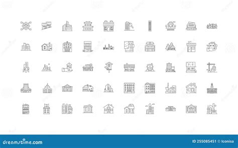 Home Ideas Linear Icons Line Signs Set Vector Collection Stock Vector Illustration Of