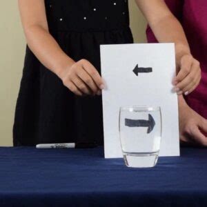 Cool Light Refraction Science Experiment Arrow Changes Direction