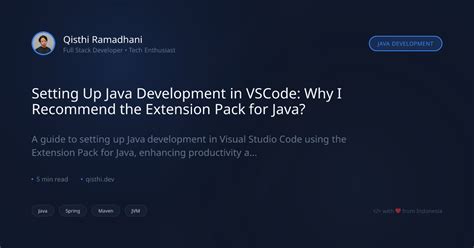 Setting Up Java Development In Vscode Why I Recommend The Extension