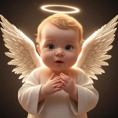 Baby Angel Video Laser Animation Premium AI Generated Image