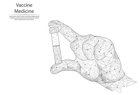 삼각형과 기하학적 모양으로 구성된 선과 점의 형태로 앰플로 추상 이미지 백신 3d 로우 폴리 벡터 배경 손에 앰플 추상적인에 대한 스톡 벡터 아트 및 기타 이미지 Istock