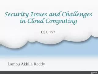 PPT Security Issues And Challenges In Cloud Computing PowerPoint Presentation ID