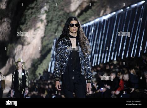 malibu ca 06 06 2019 saint laurent fashion show pictured saint