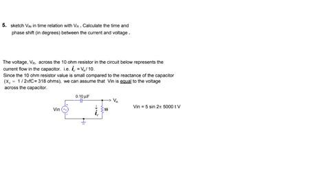 Solved Sketch Vin In Time Relation With Vr Calculate The Chegg Com