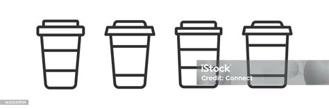 커피 아이콘의 종이컵 테이크 아웃 카페 간판 뜨거운 라떼 카푸치노 차 기호 플라스틱 머그잔 기호 아침 아이콘에서 음료 에너지를