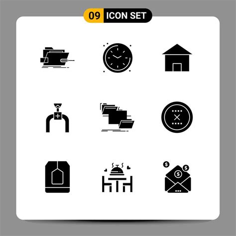 Pictogram Set Of 9 Simple Solid Glyphs Of Line Pipe Watch Pipeline