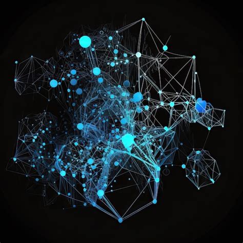 Premium Ai Image Illustration From Artificial Data Connection In Blue Colors Created With