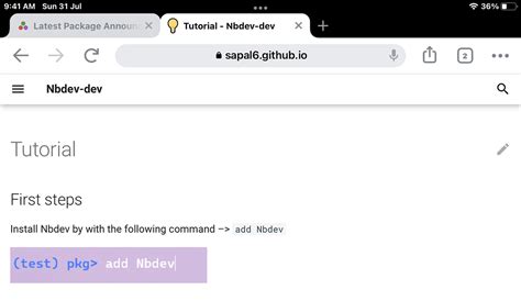 new version of nbdev jl package announcements julia programming