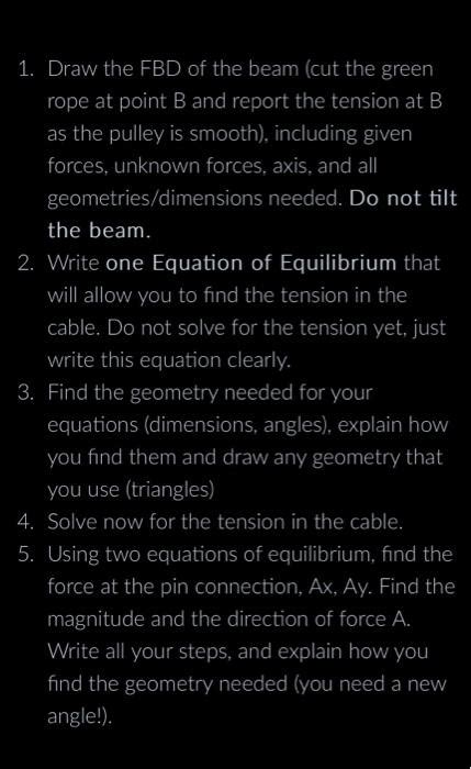 Solved I Am Stuck On A Statics Problem Please Draw The FBD Chegg Com