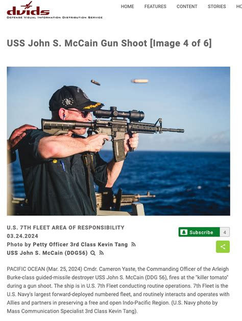U S Navy Deletes Embarrassing Photo Of Ship Commander Shooting Rifle