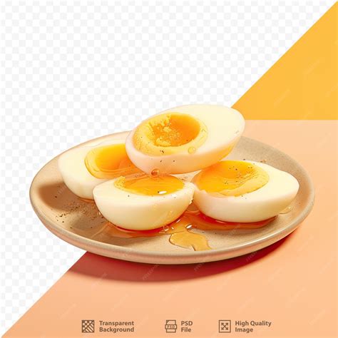 Premium Psd A Plate Of Eggs With A Plate Of Eggs On It