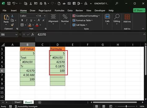 Excel Isnontext Function