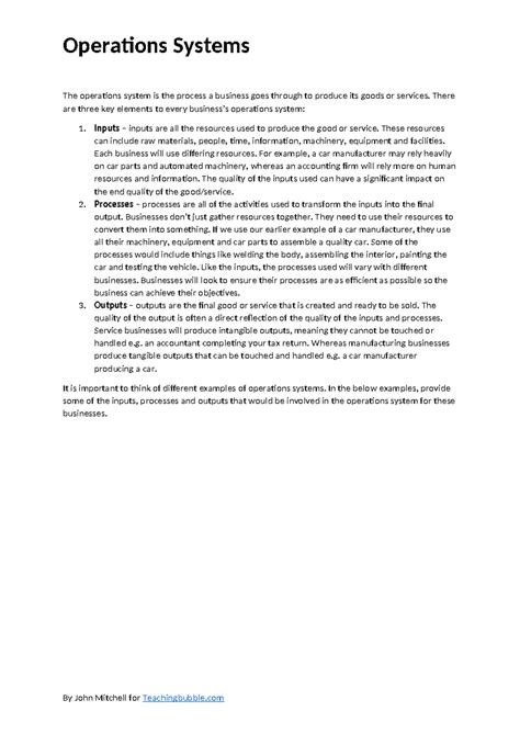 Operations Systems Operations Systems The Operations System Is The