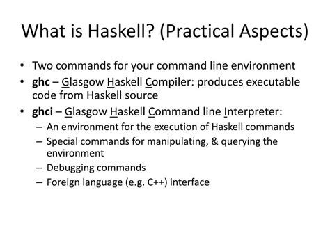 Ppt Using Haskell Powerpoint Presentation Free Download Id3377612